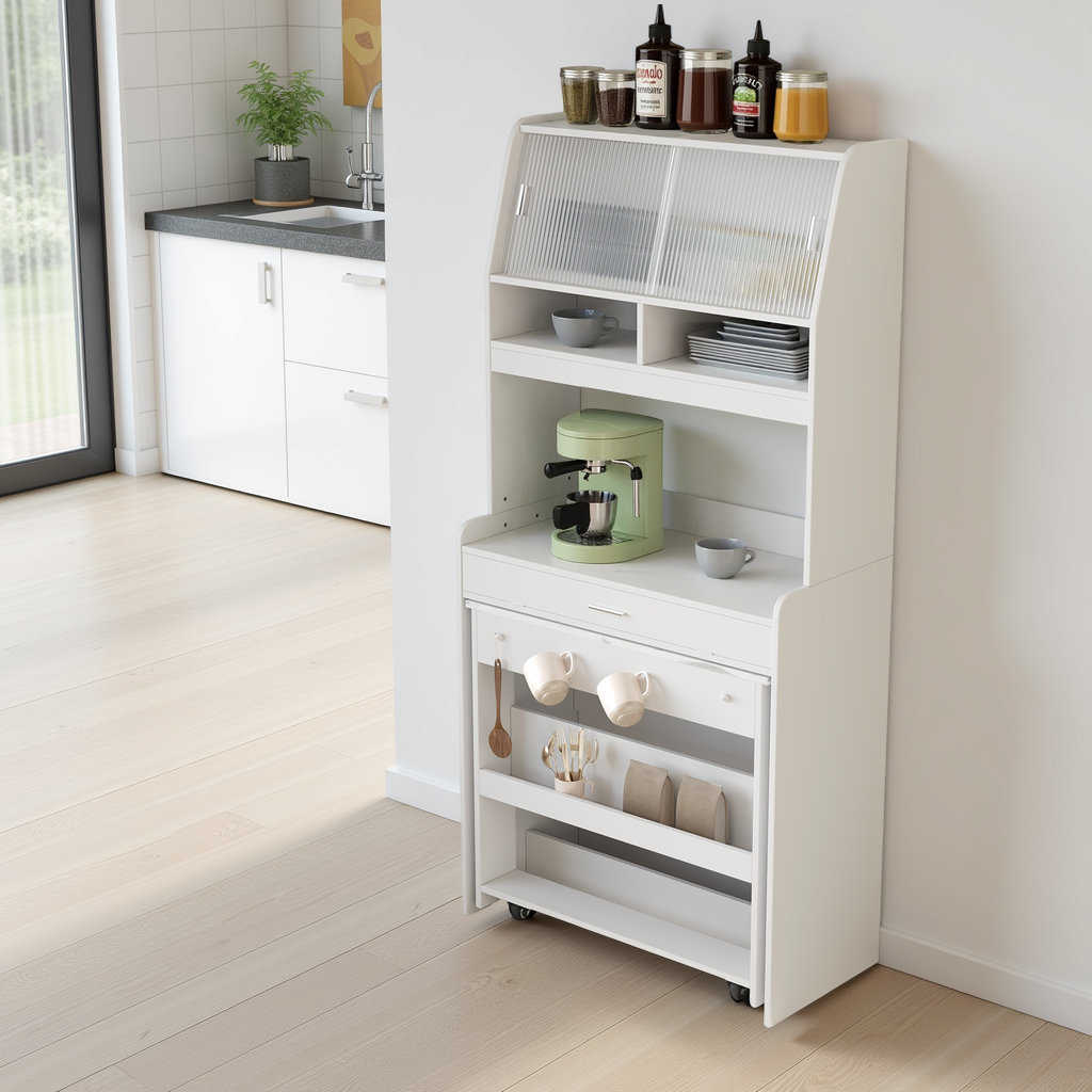 Latitude Run® Multifunctional Storage Cabinet Buffet Hutch with ...