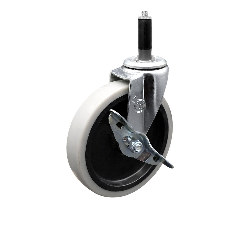 Service Caster Thermoplastic Rubber Expanding Caster with Brake | Wayfair