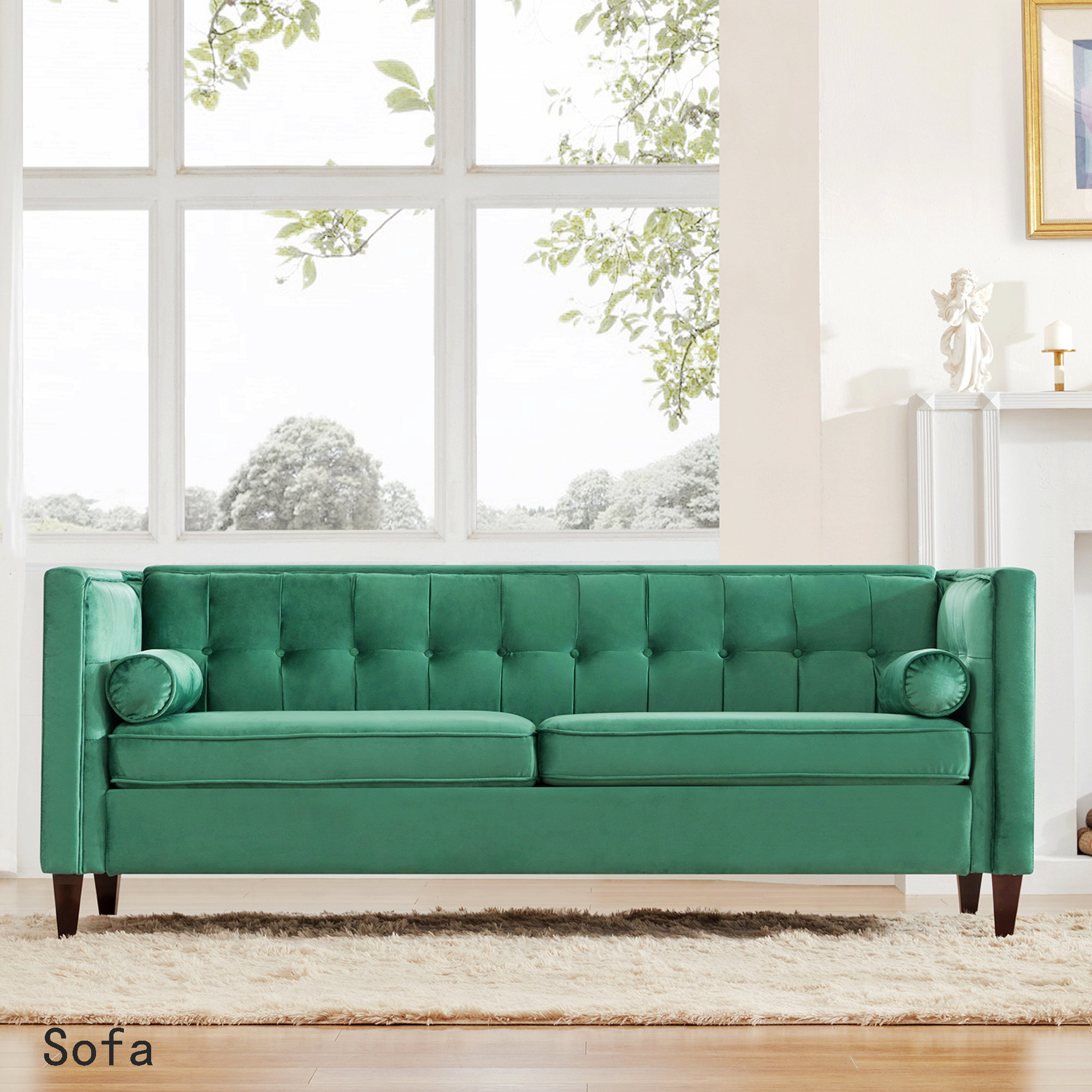 Ebern Designs Sohel 58.01'' Velvet Sofa | Wayfair