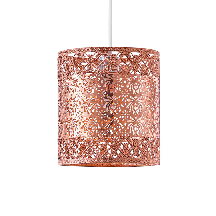 World Menagerie 25cm H x 22.5cm W Metal Drum Lamp Shade ( Screw On ) in ...