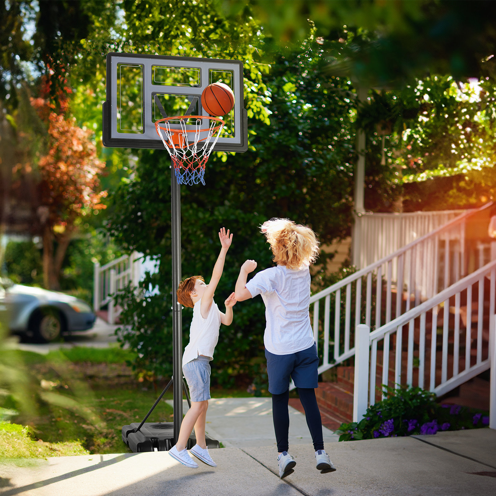 Pirecart 43.3'' W Metal Portable Full-Size Basketball Hoop - Wayfair Canada