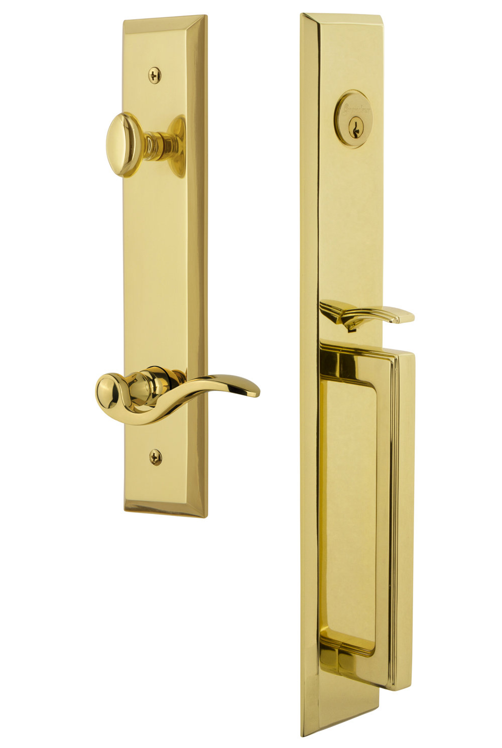 Grandeur Fifth Avenue One-Piece Handleset with Single Cylinder Deadbolt ...