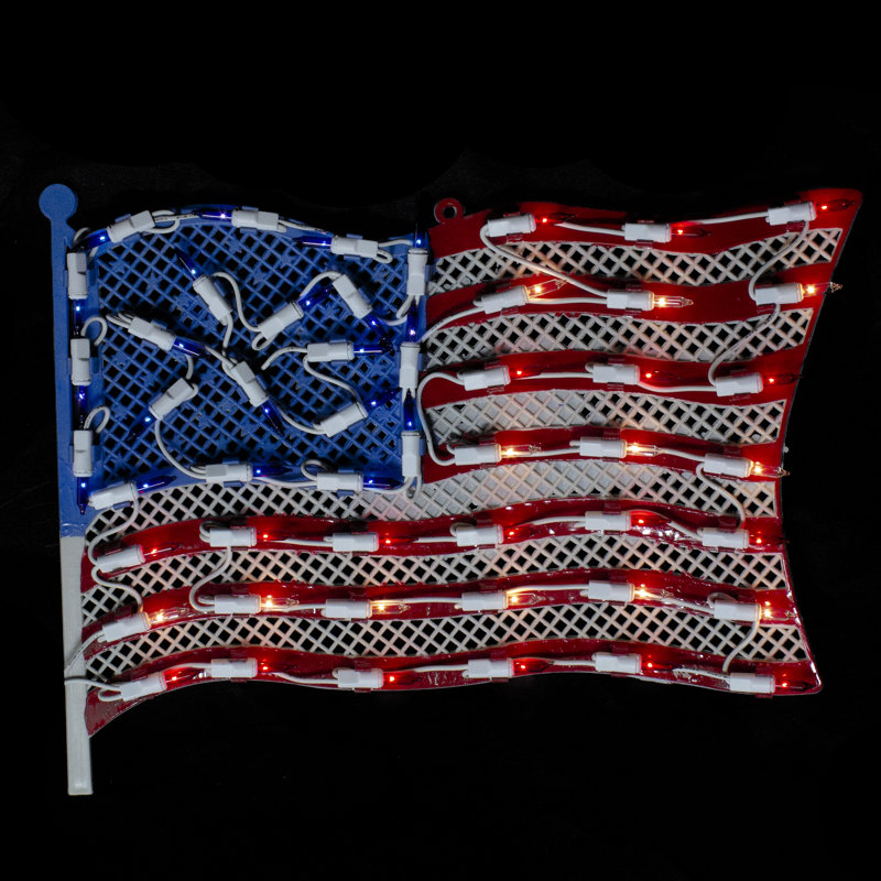 Northlight Seasonal 14" Lighted Patriotic American Flag Window ...