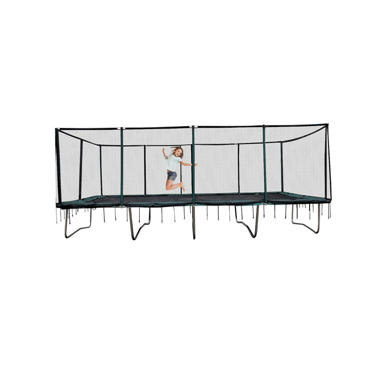 Galactic Xtreme 14' Rectangle Backyard Trampoline with Safety Enclosure ...