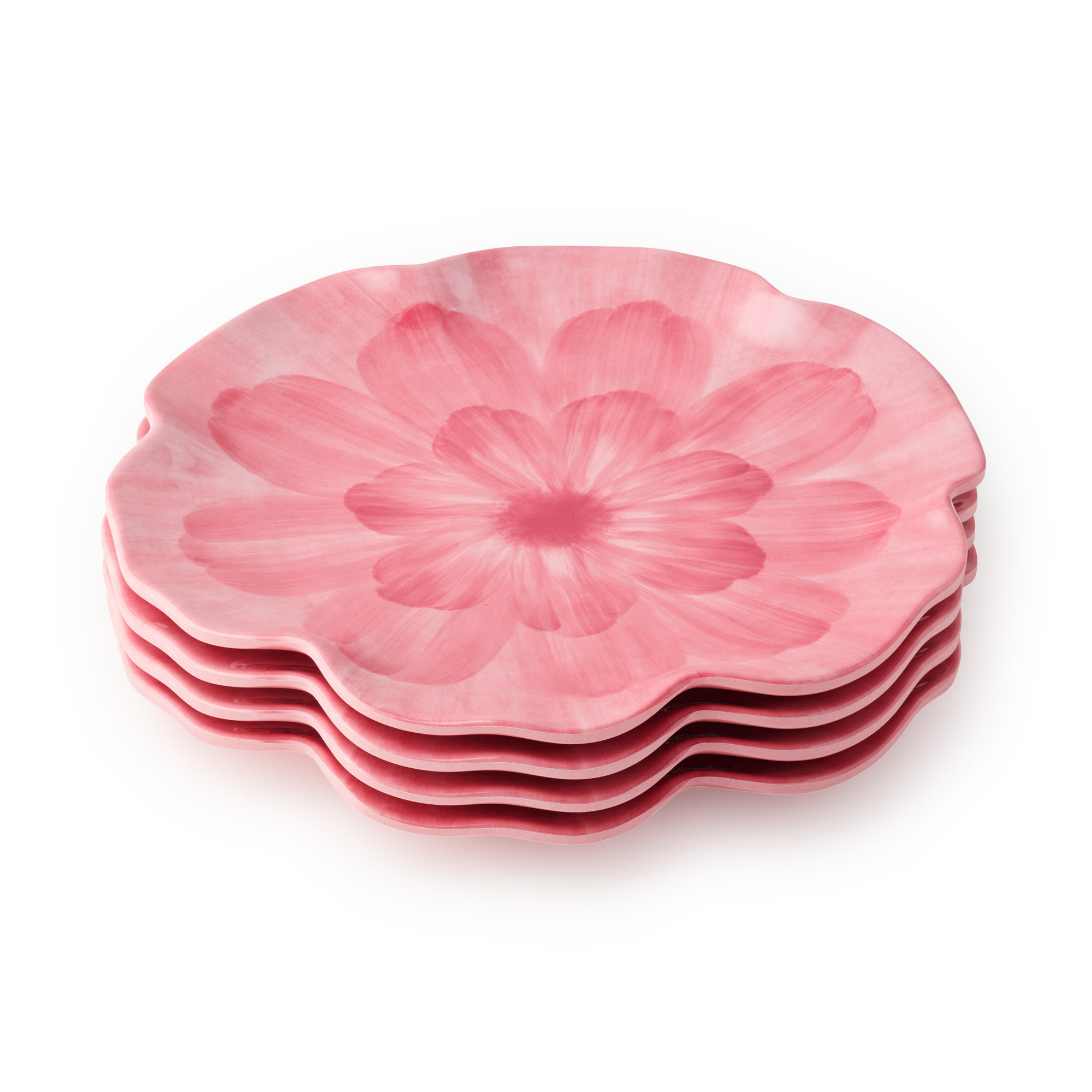 Certified International Wildflower Pink Melamine 3-D Floral Salad ...