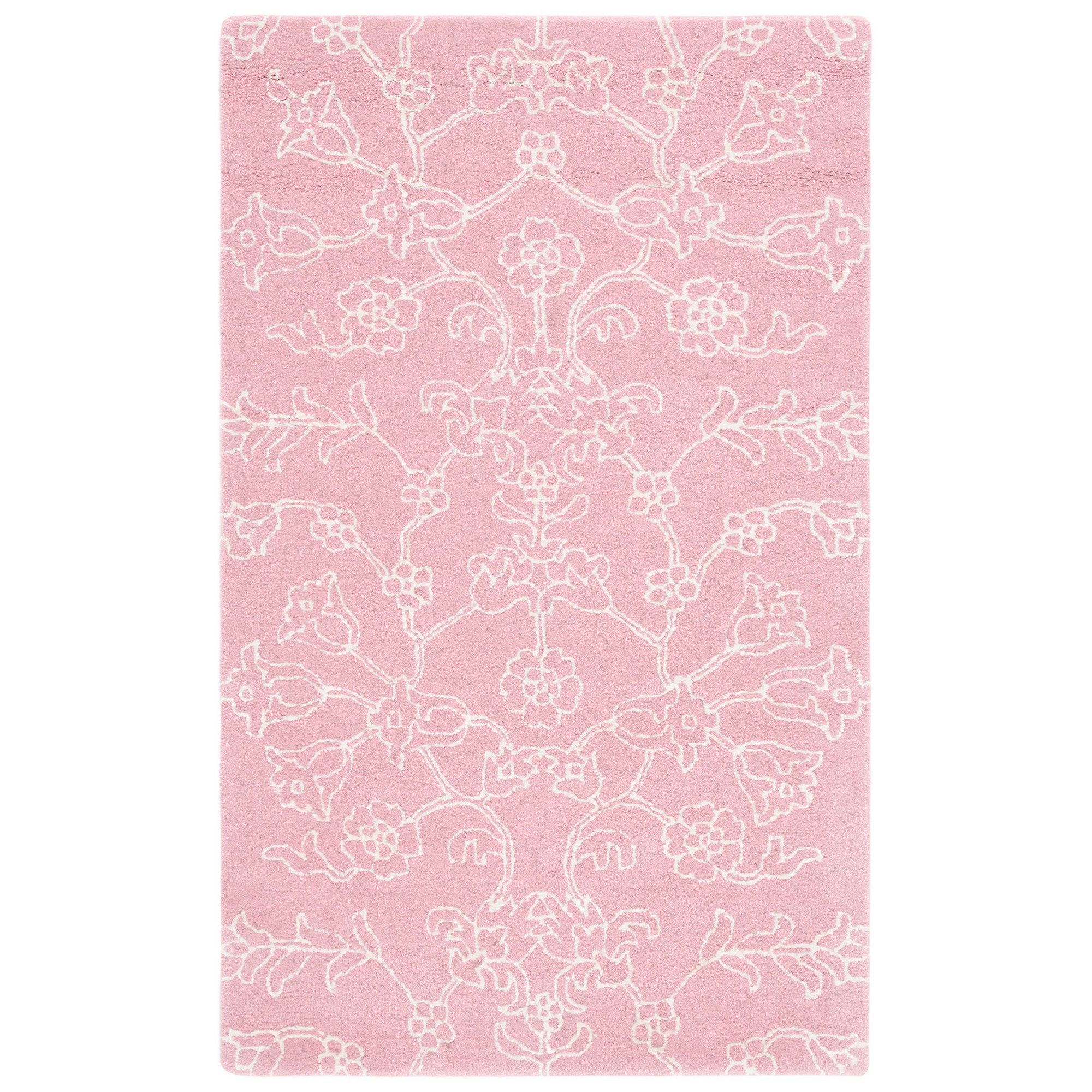 Canora Grey Emyrie Hand Tufted New Zealand Wool Floral Rug | Wayfair