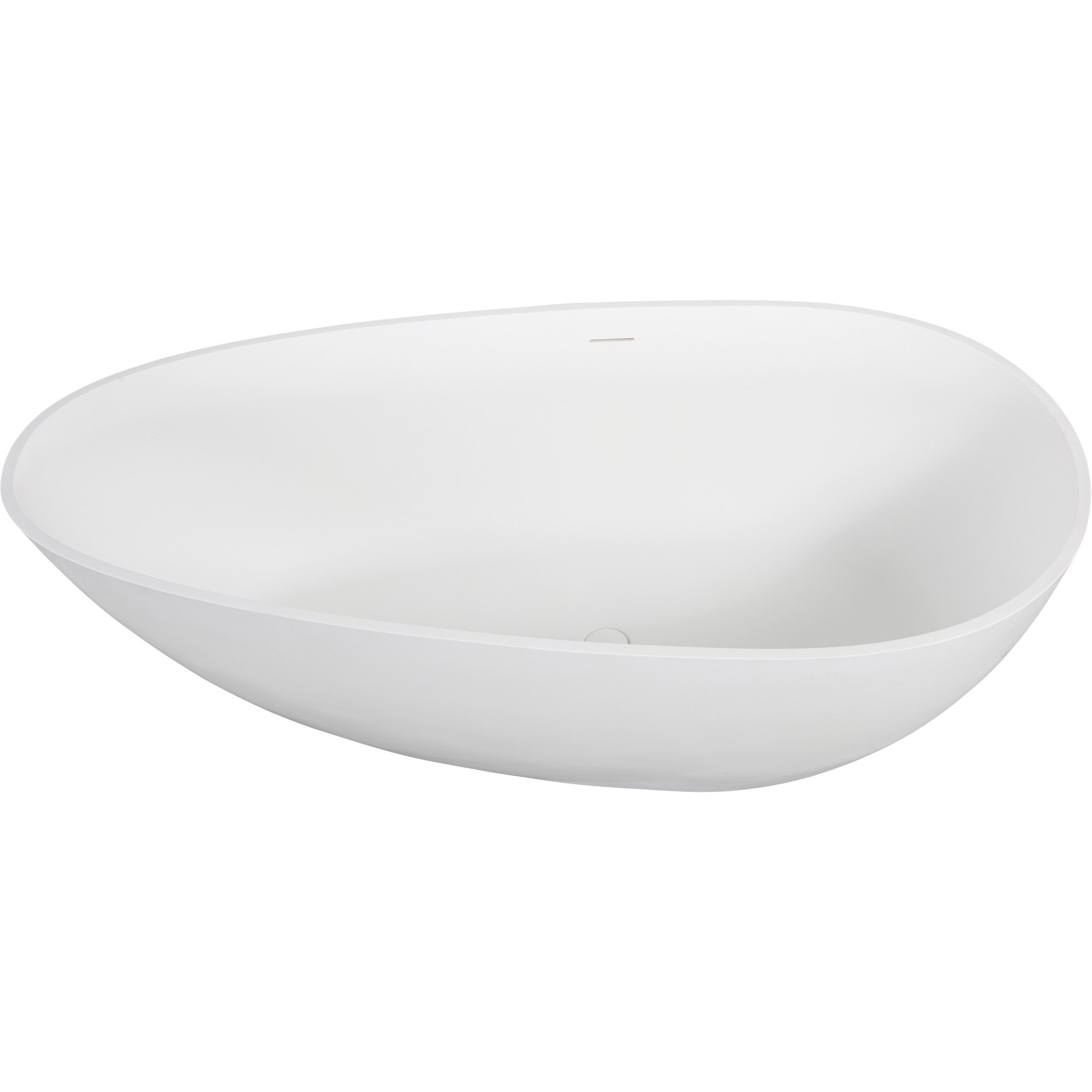 TYUNABRN 59" Freestanding Solid Surface Bathtub, Luxury Handcrafted ...