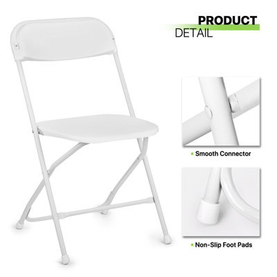 Inbox Zero Laione Plastic Stackable Folding Chairs, Patio Garden ...