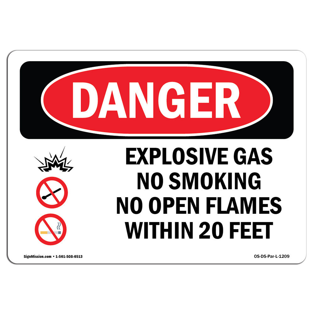 SignMission Explosive Gas No Smoking Within 20 Feet Sign - Wayfair Canada