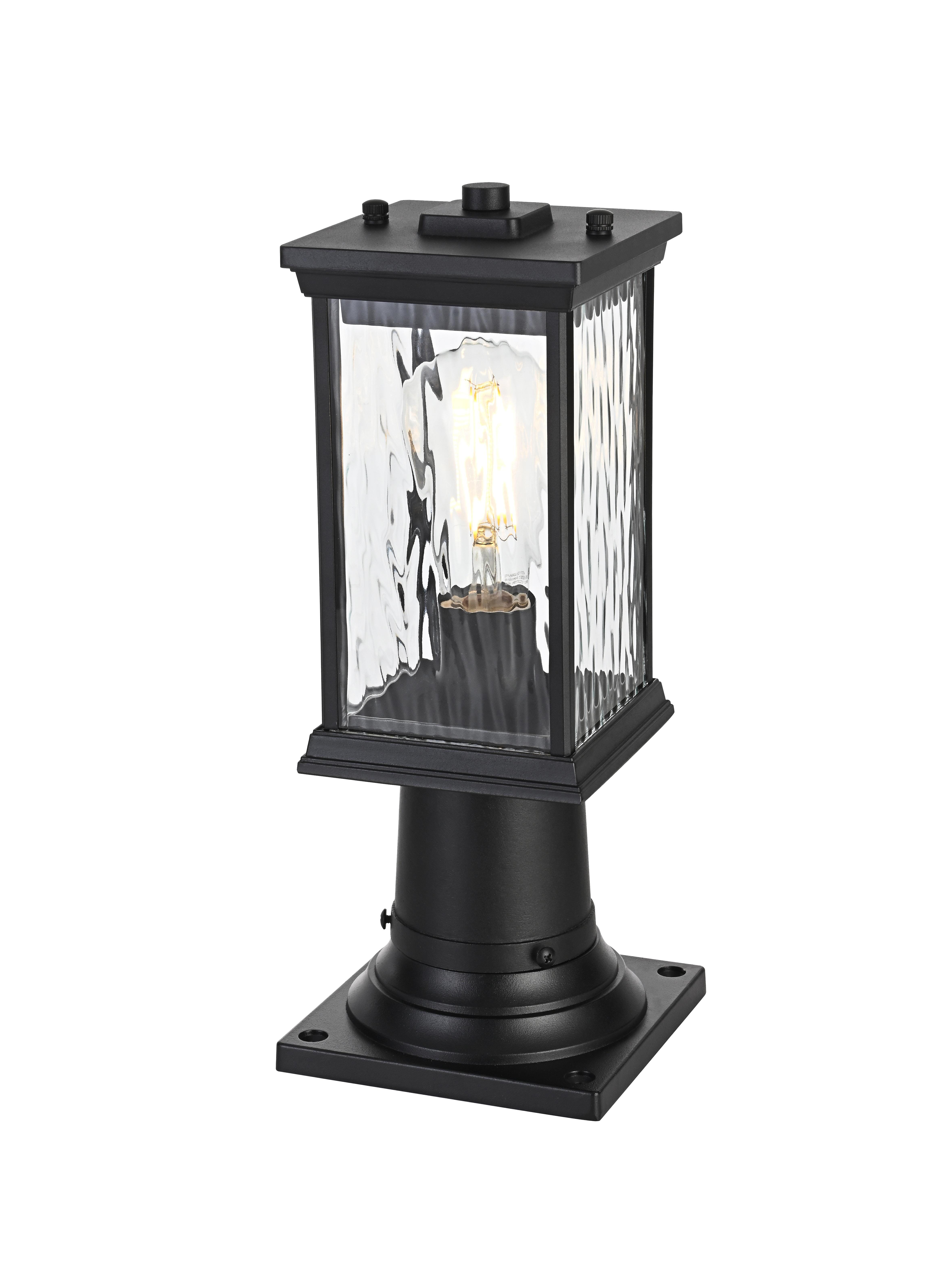 Winston Porter Durham 5 Inch Outdoor Post Light in Black | Wayfair