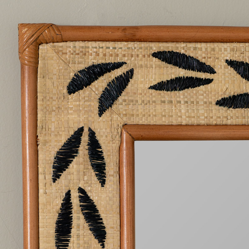 Lark Manor™ Ross Bamboo / Rattan Rectangle Mirror | Wayfair