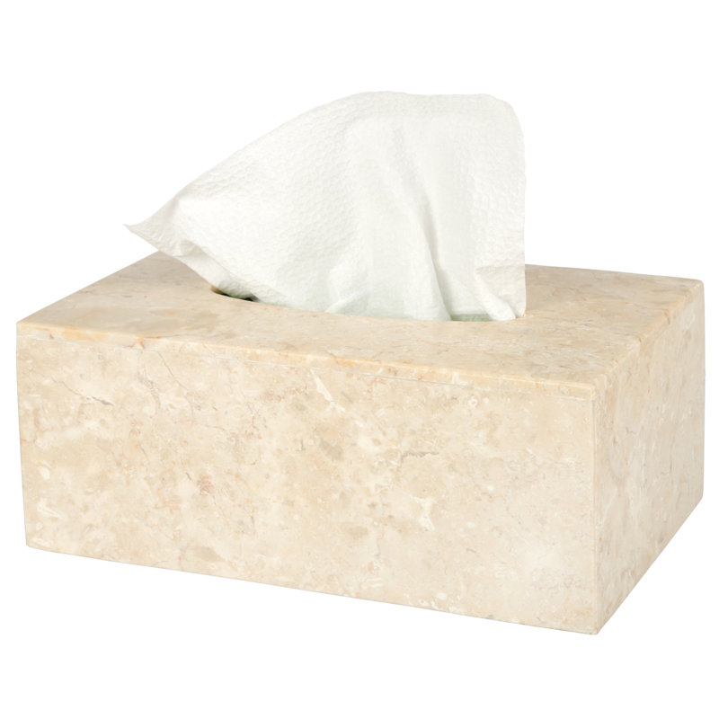 Canora Grey Rainsville Natural Marble Stone Rectangular Tissue Box ...