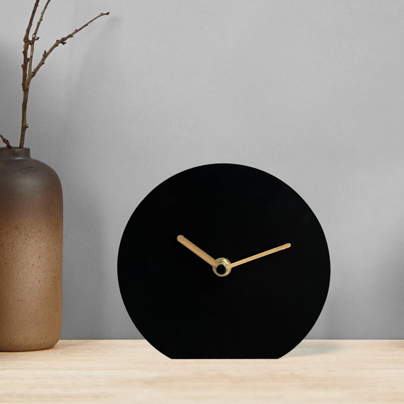 Mercer41 Analog Metal Quartz Tabletop Clock & Reviews | Wayfair