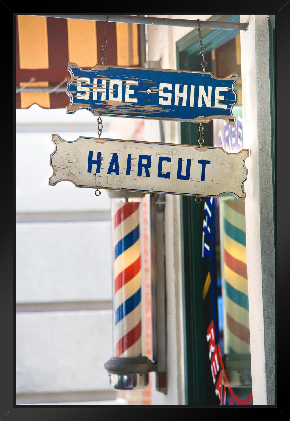 Trinx Old Fashioned Barber Shop Haircut And Shoe Shine Sign Photo ...