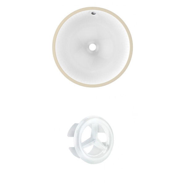 Plumbing N Parts Lavabo de salle de bain circulaire encastré en émail ...