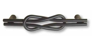 D. Lawless Hardware 5" Wrought Iron Double Loop Pull Flat Black | Wayfair