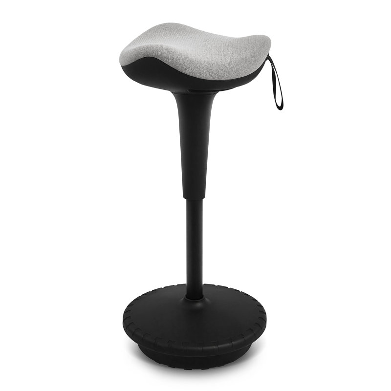 Inbox Zero Adjustable Height Ergonomic Stool with Footring Pedestal ...