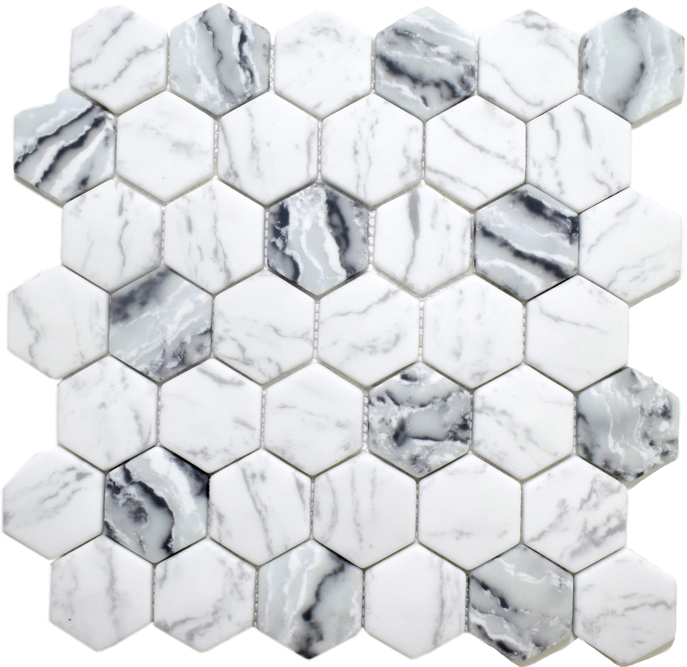 Mulia Tile Glass Honeycomb Mosaic Wall & Floor Tile | Wayfair