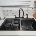 MEJE 30.75'' L Drop-In Double Bowl Stainless Steel Kitchen Sink ...