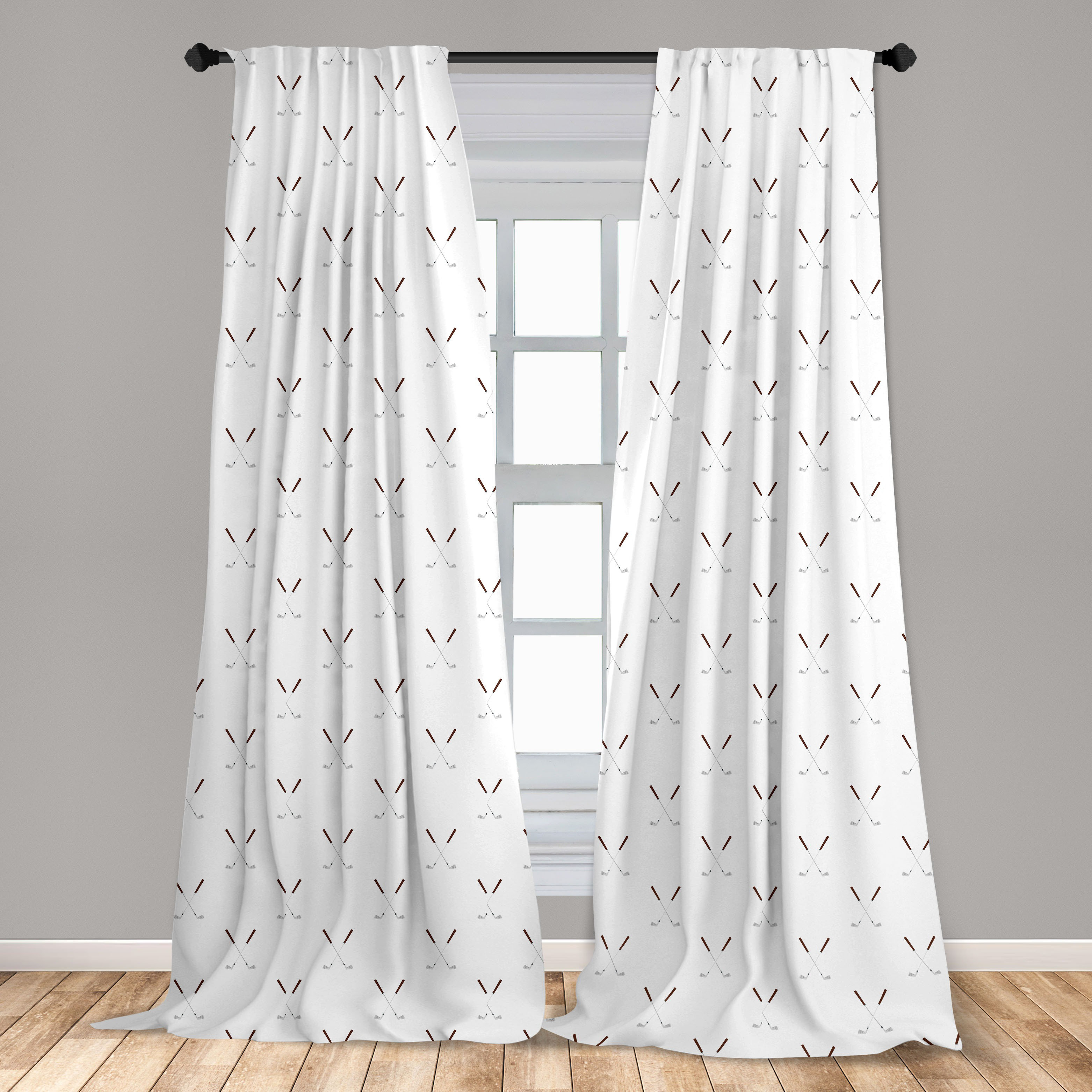 East Urban Home Golf Semi-Sheer Rod Pocket Curtain Panels & Reviews ...