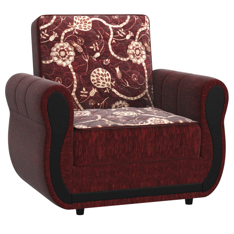 Ottomanson Upholstered Convertible Sleeper Arm Chair with Storage | Wayfair