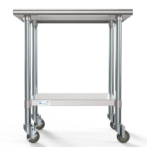 KoolMore 30'' W Stainless Steel Top Height-Adjustable Workbench with ...