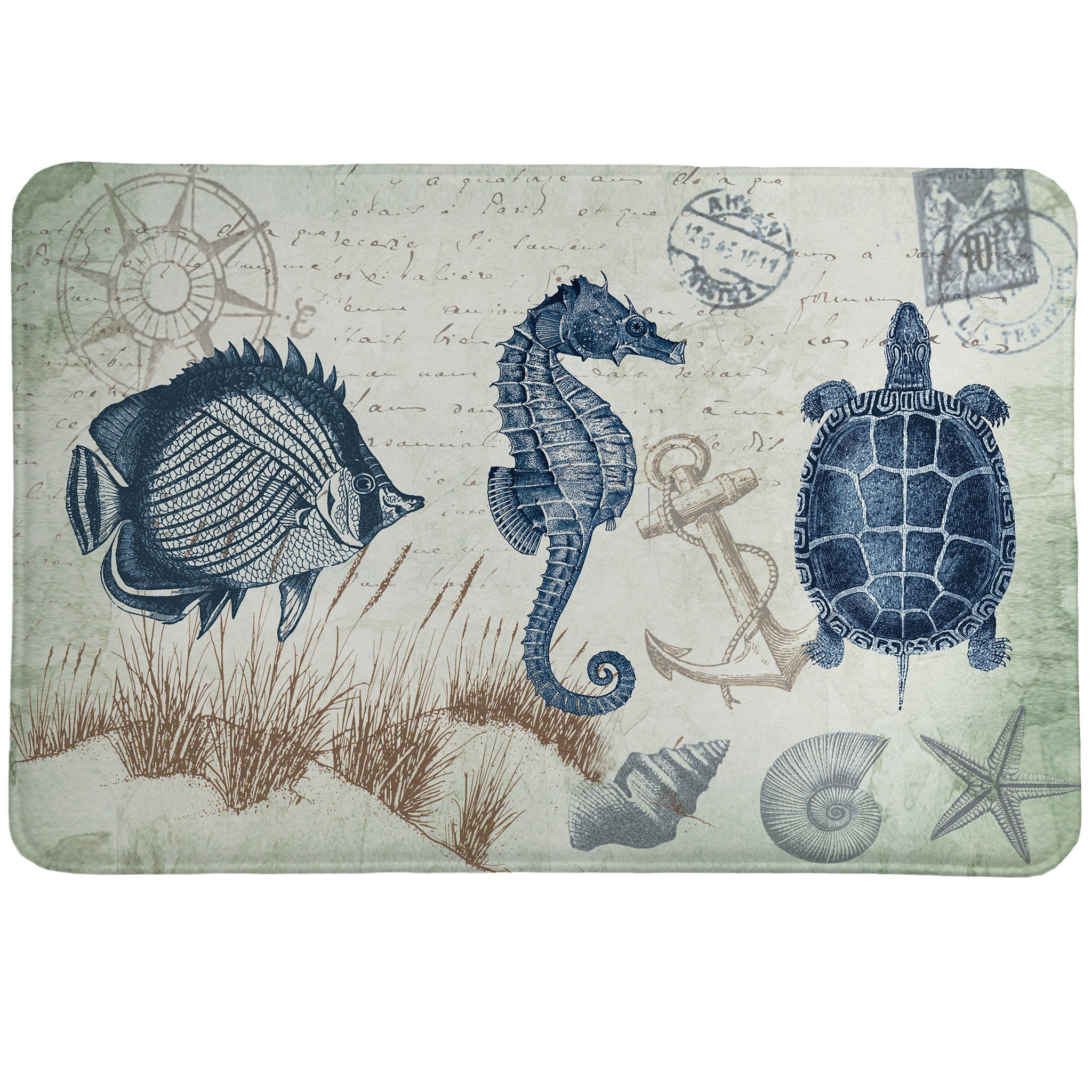 Laural Home Seaside Postcard Mat & Reviews | Wayfair