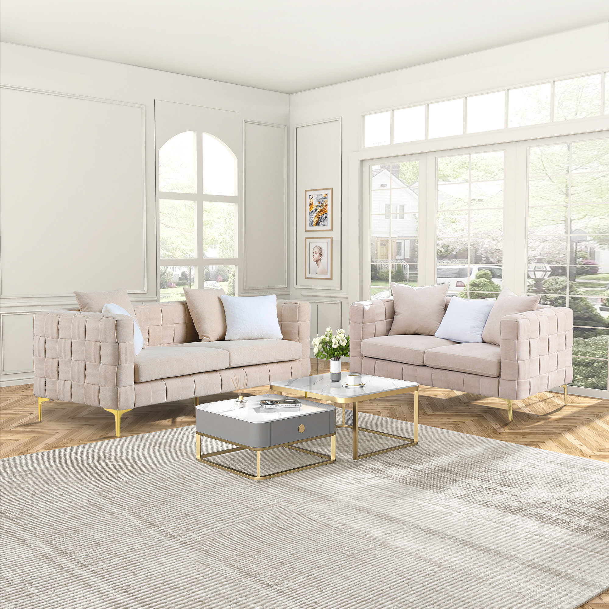 Everly Quinn Hastings 2 - Piece Living Room Set ampersandReviews ...