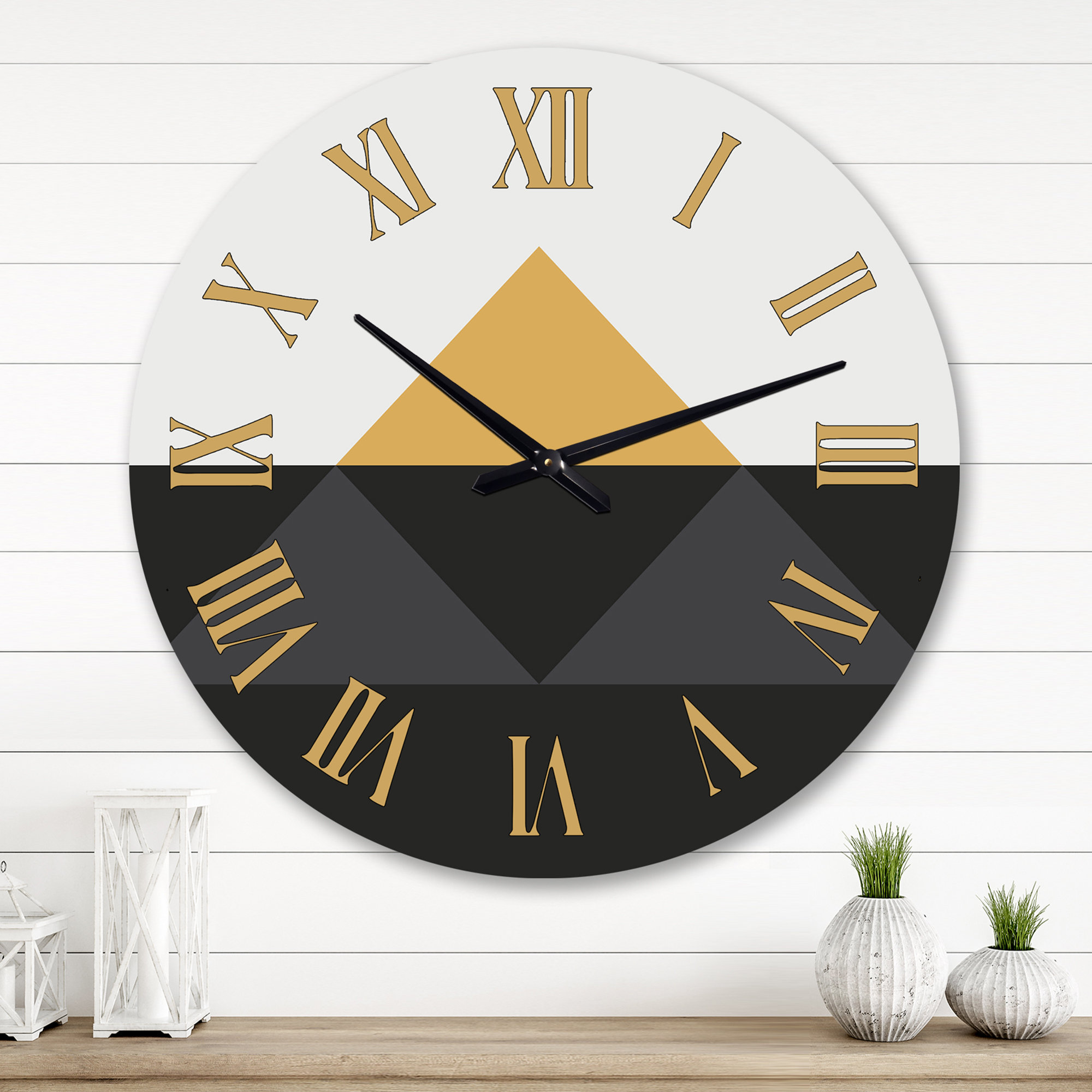 East Urban Home Minimalistic Abstract Designs in Retro Colors IV Wall ...