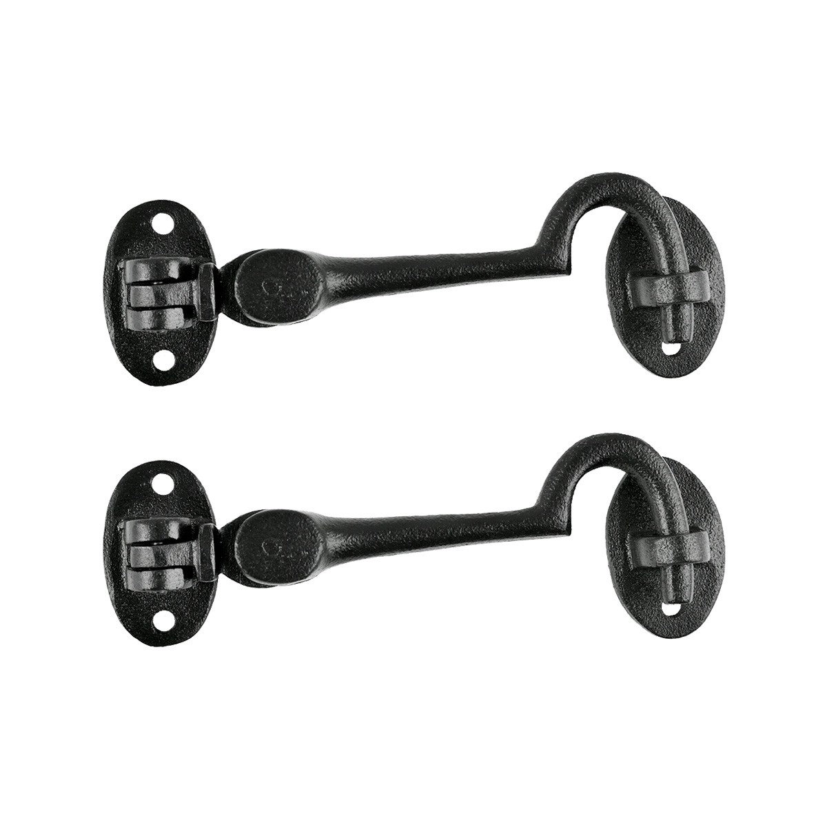 The Renovators Supply Inc. Black Wrought Iron Cabin Hook Eye Bolt Door ...