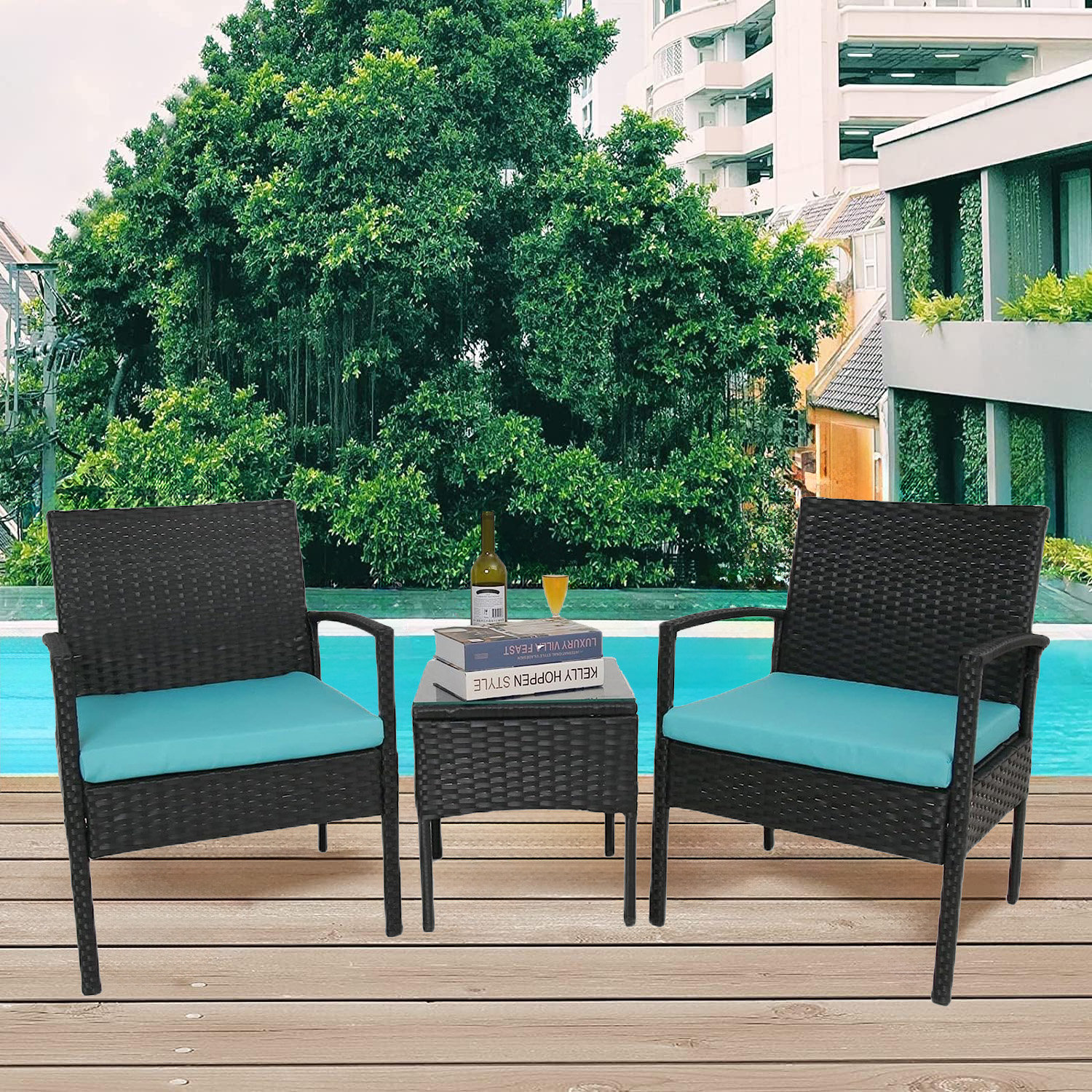 Red Barrel Studio® Celka 2 - Person Square Outdoor Dining Set with ...