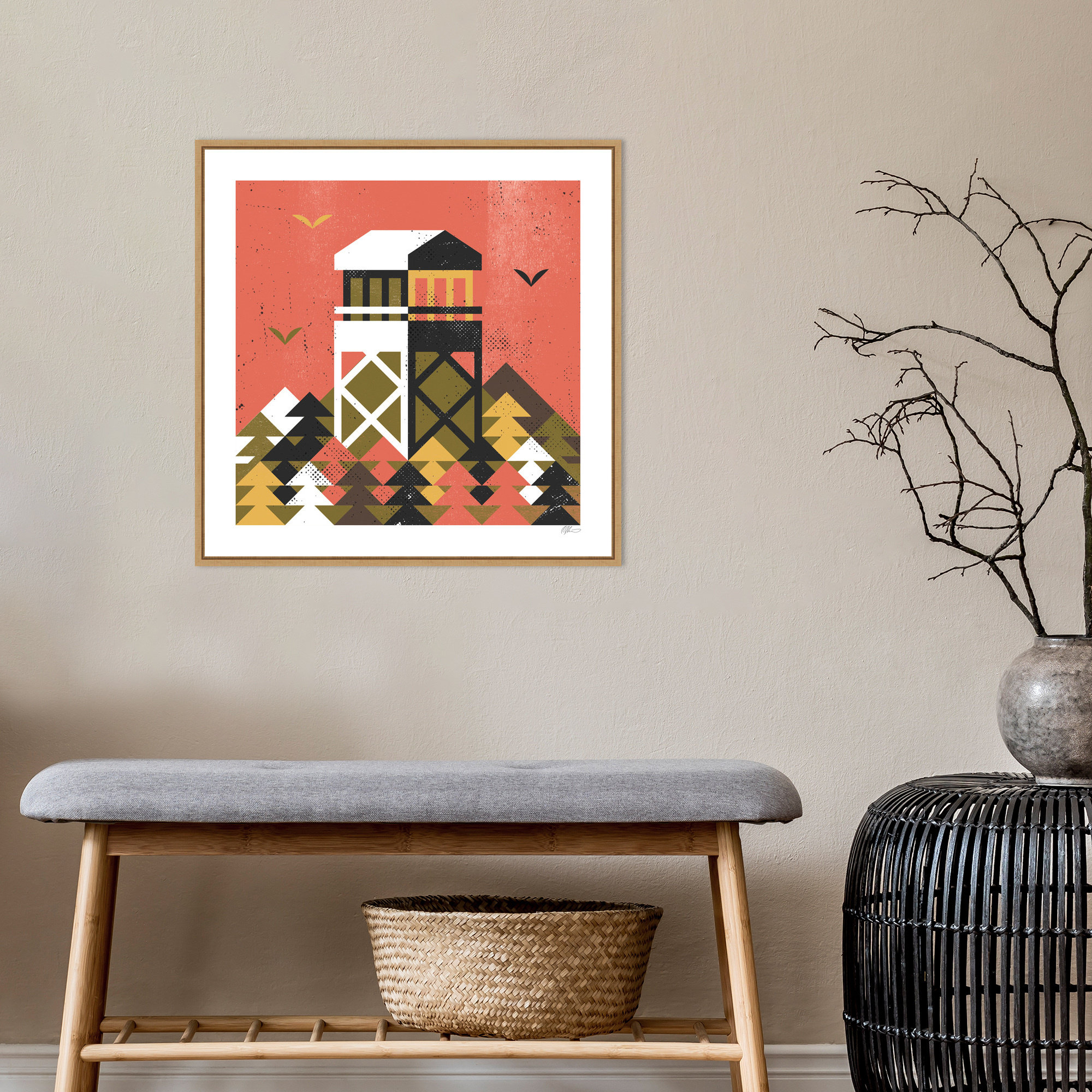 Union Rustic Forest Firewatch By Robert John Paterson Framed Canvas ...