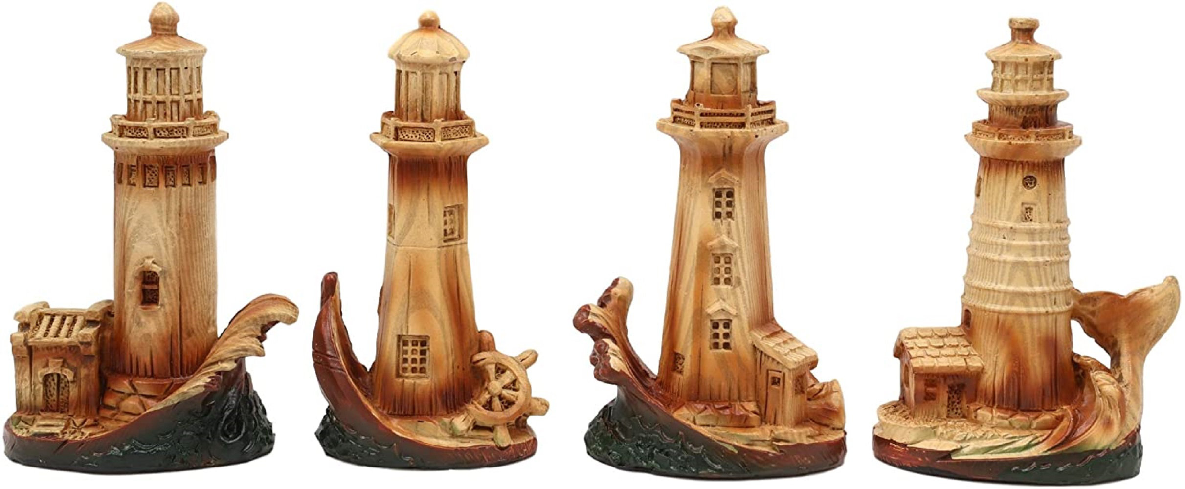 Longshore Tides Ebros 3.5"Tall Nautical Marine Scenic Lighthouse By The ...