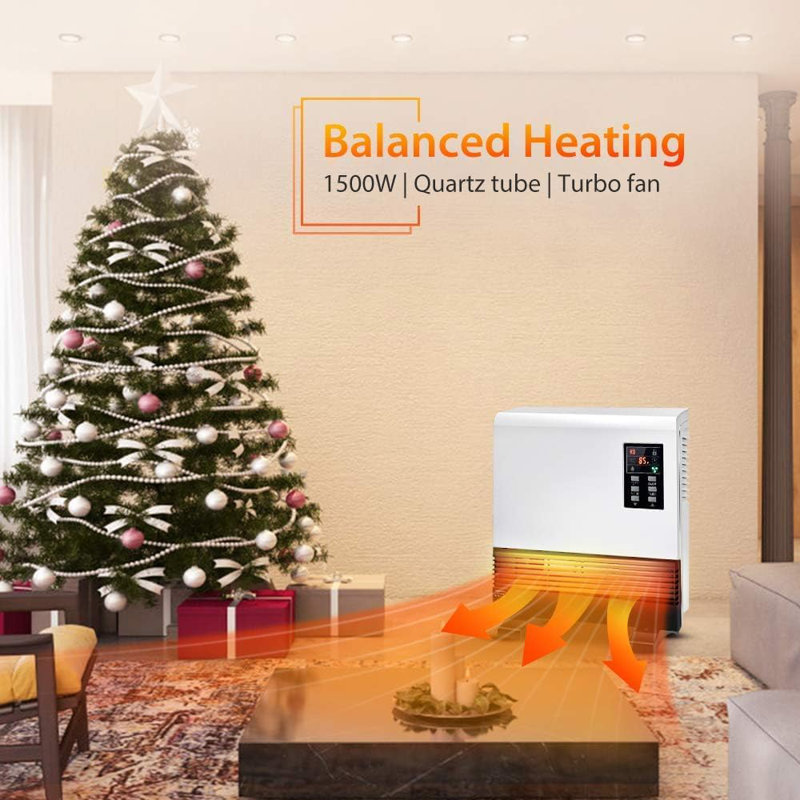 Nordic Hygge 1500-Watt Wall Mounted or Floor Portable Space Heater ...