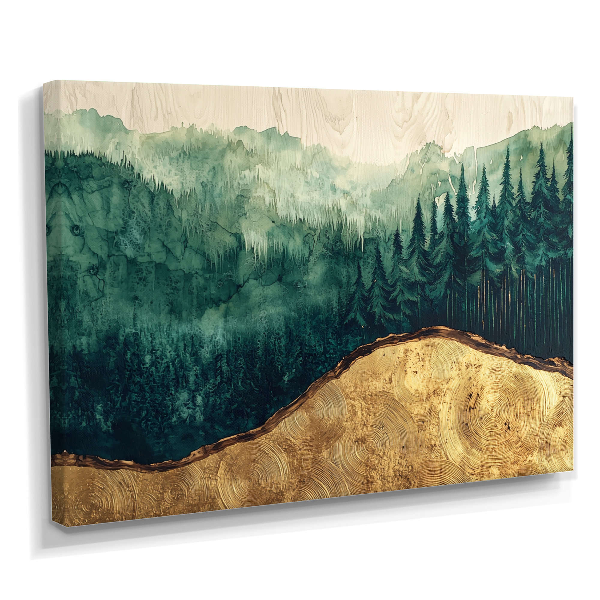Millwood Pines Pine Trees Forest Landscape Into A Wood Slide II - trees ...