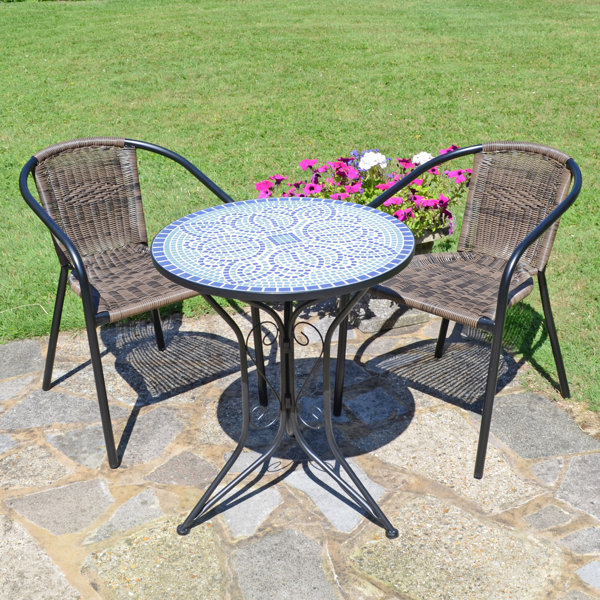 Marlow Home Co. Alzie Round 2 - Person 60cm Long Bistro Set | Wayfair.co.uk