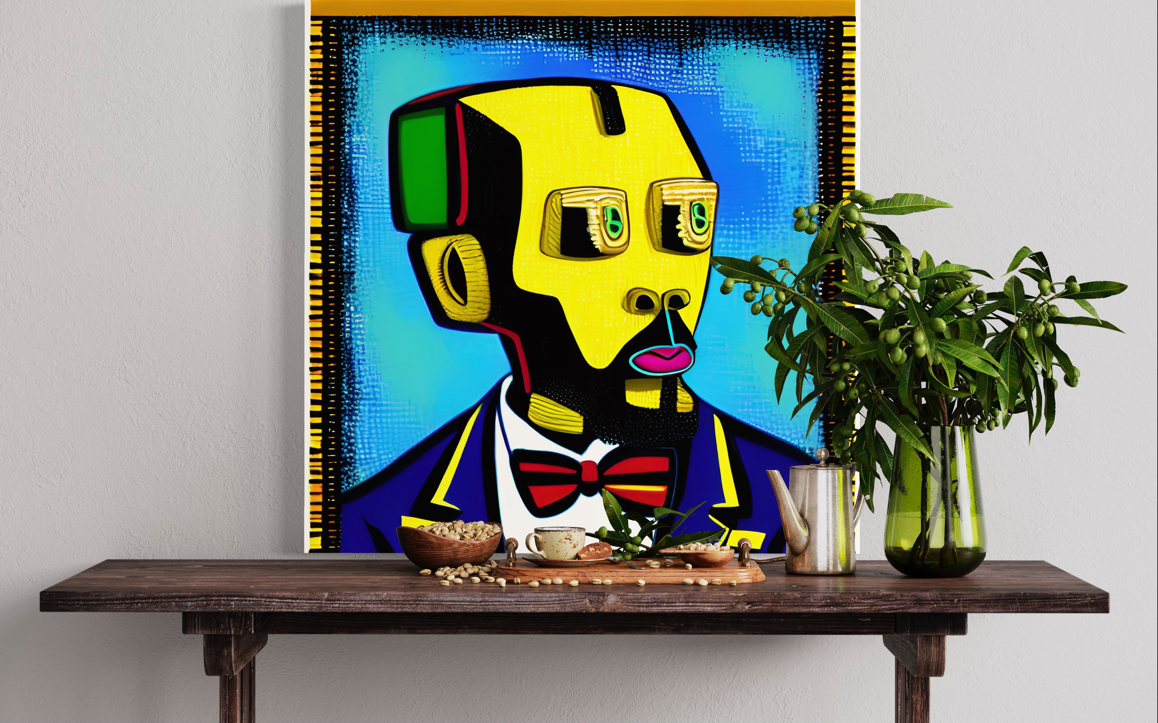 Red Barrel Studio Brooklyn 3000 Latin Robot - Unframed Painting on ...