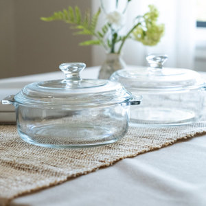 Libbey Baker's Basics 2-Piece Glass Casserole Baking Dish Set With ...