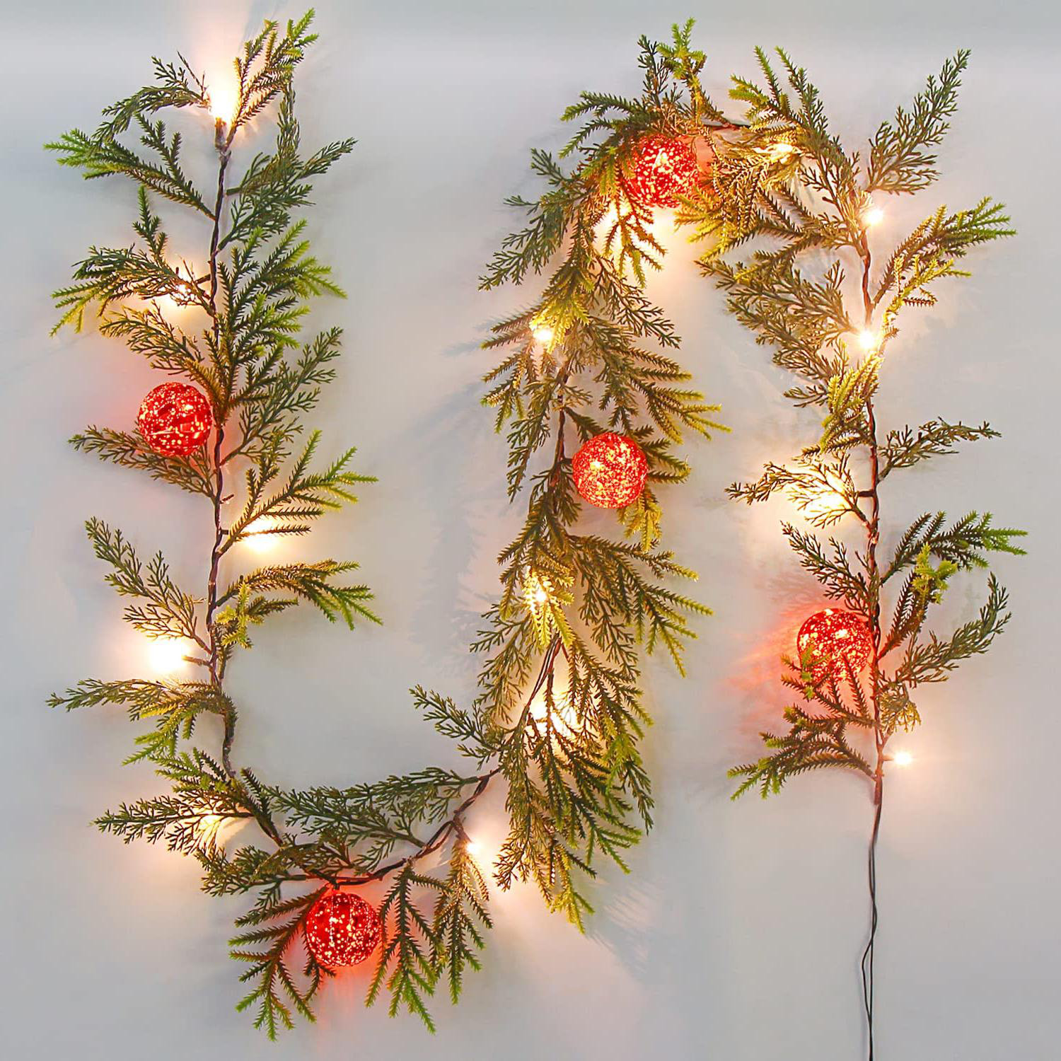 One Allium Way® 6FT Pre-lit Christmas Garland with 20 LED Lights | Wayfair
