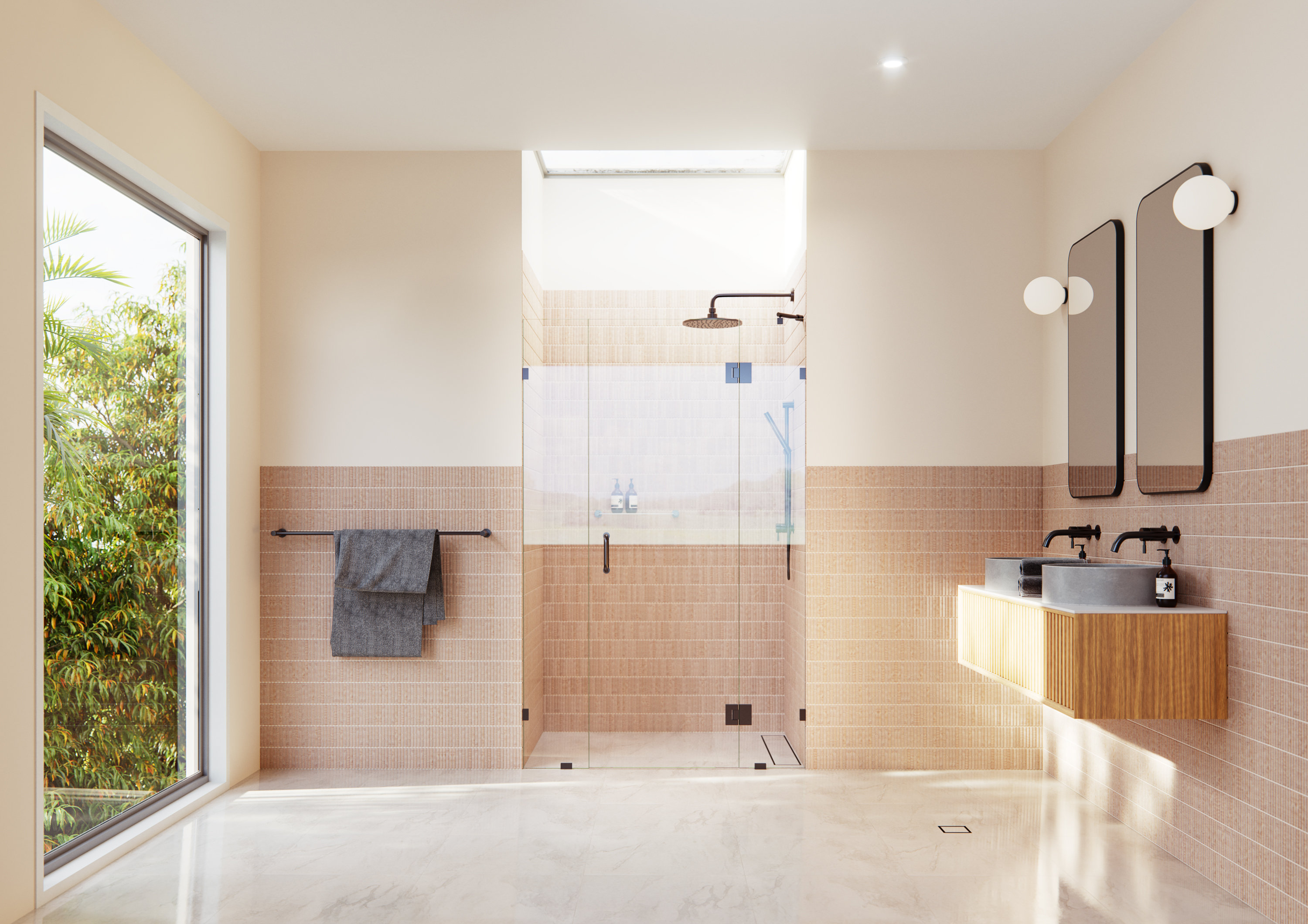 Glass Warehouse Stellar 46.5 in. x 78 in. Fully Frameless 3 Panel ...