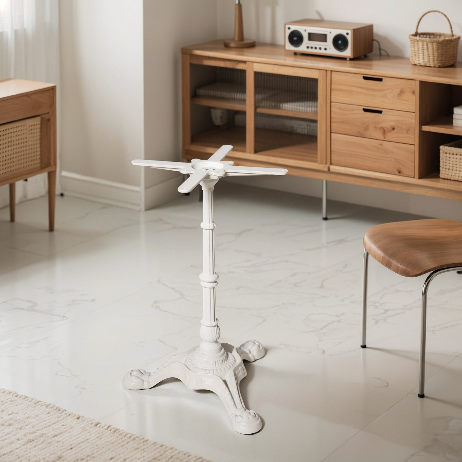 Astoria Grand H27.95 Cast Iron Table Base With 3 Tiger Claw Feet, Table ...