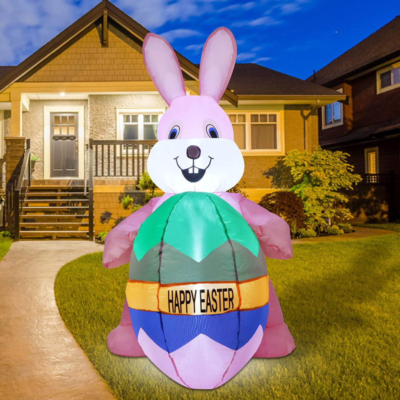 The Holiday Aisle® Bunny Inflatable | Wayfair