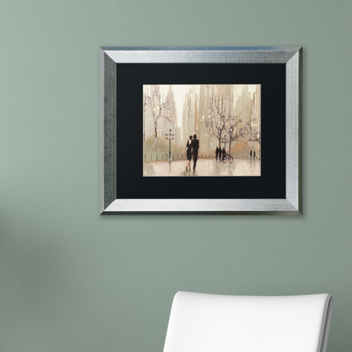 Ebern Designs 'An Evening Out Neutral' Framed Painting Print on Canvas ...