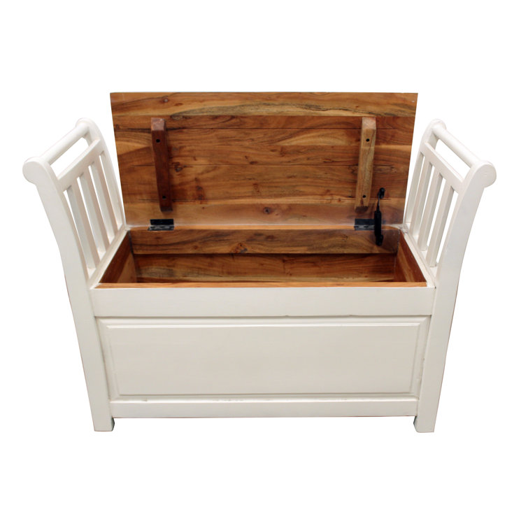 Bungalow Rose Solid Wood Storage Bench - Wayfair Canada