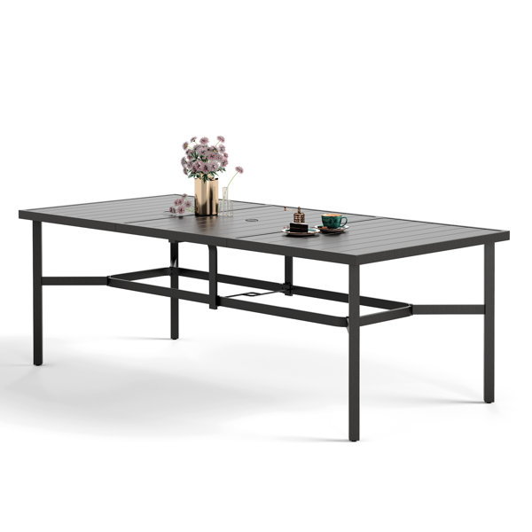 Latitude Run® Alvardo Steel Dining Table & Reviews | Wayfair