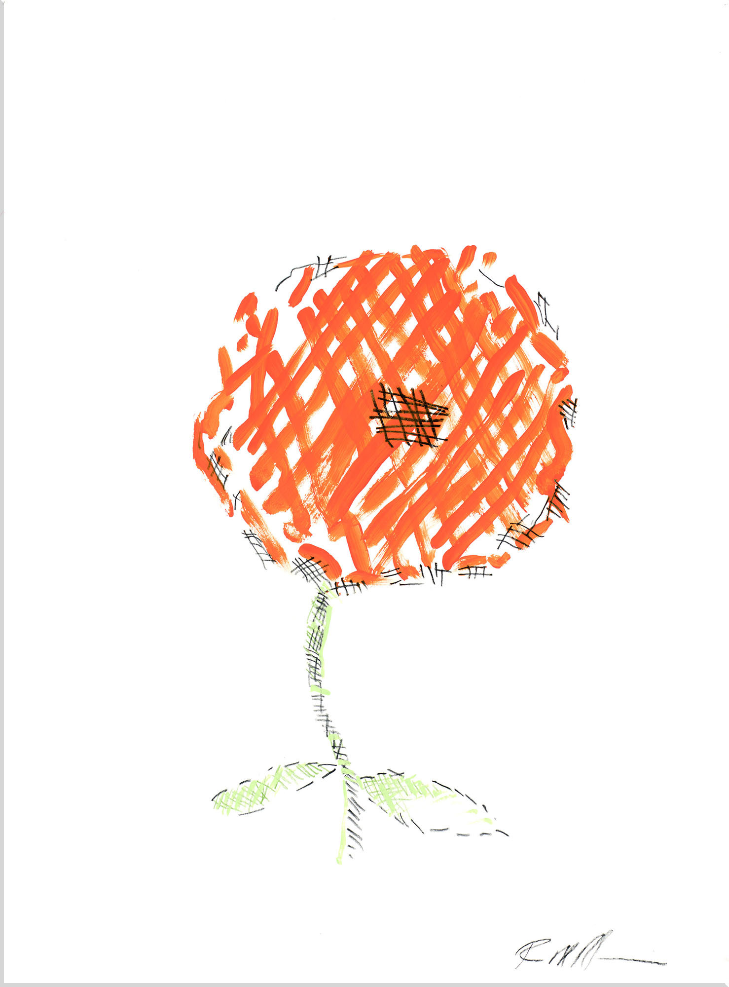 RFA Decor Cross-Hatch Flower by Robert Robinson - Wrapped Canvas ...