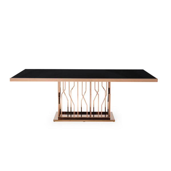 Everly Quinn Altus Metal Base Dining Table & Reviews | Wayfair