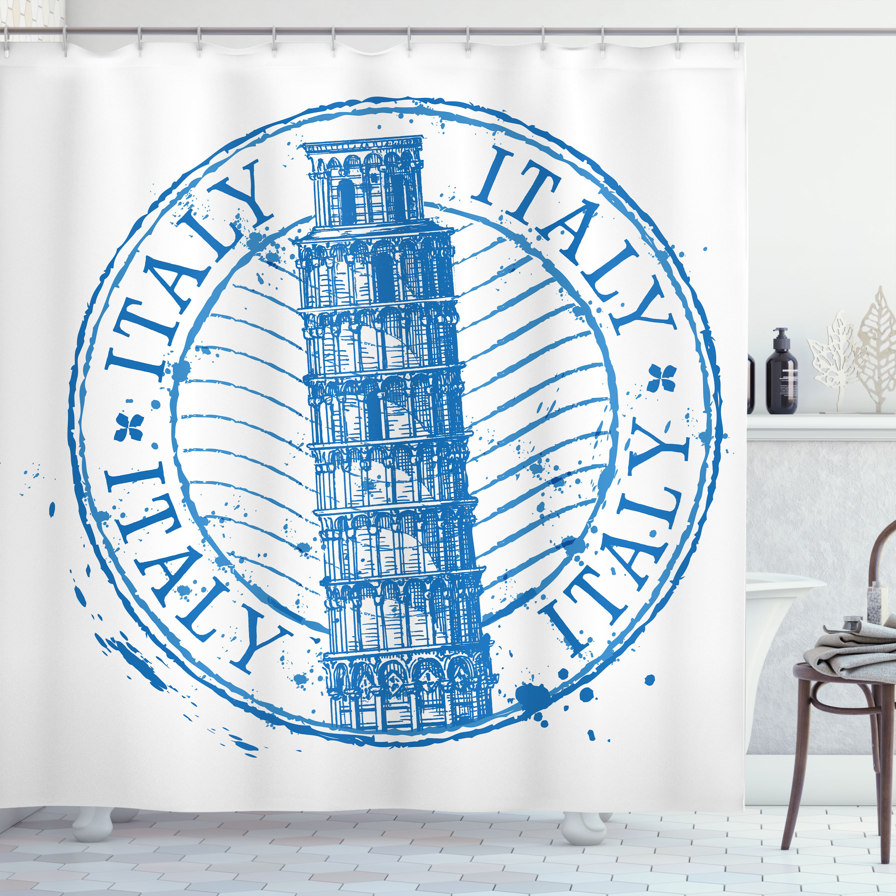 East Urban Home Italy Shower Curtain Leaning Tower Pisa Historical ...