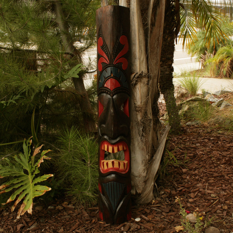 Backyard X-Scapes 40" H Tiki Mask Classical Tahitian Tropical Wall ...