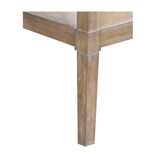 Martha Stewart Morgan Cane Accent Chair with Upholstered Cushions ...